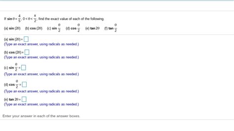 Solved If Sin 4 5 O