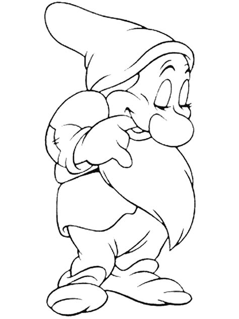 Shy Bashful Dwarf Coloring Page
