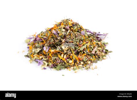 Dried Herbal Tea Leaves Stock Photo Alamy