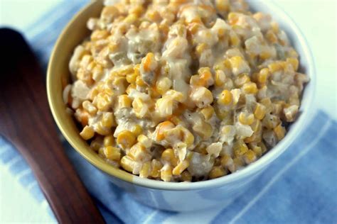 Cream Cheese Corn Casserole With Green Chiles Blackberry Babe