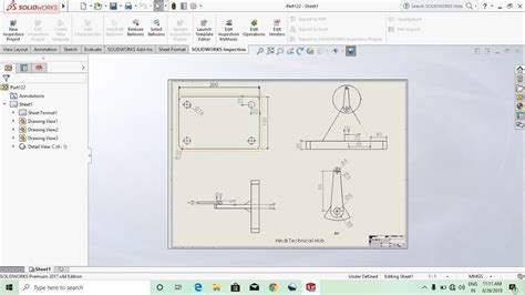 How To Make A Drawing In Solidworks Solidworks Tutorial Solidworks Basics Youtube