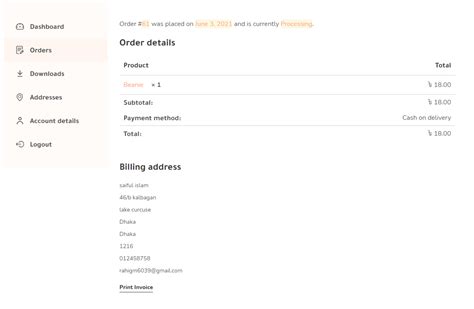 WooPrintInvoice Order Invoice Printing For WooCommerce By Themelooks