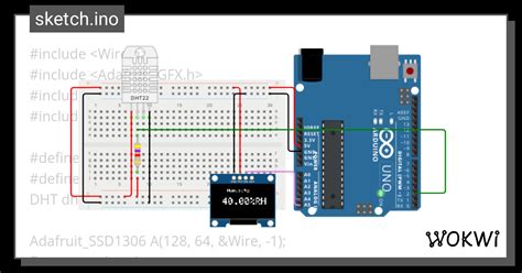 ิอุณหภูมิ แบบ Oled Wokwi Esp32 Stm32 Arduino Simulator