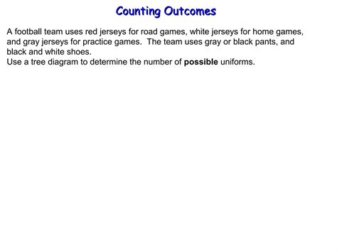 Outcomes Tree Diagram PPT