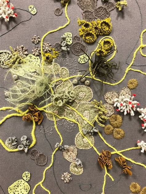Embroidery Broderi Och Sömnad Tyg Konst Textilkonst