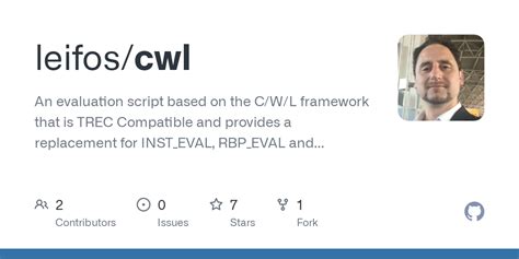 Github Leifoscwl An Evaluation Script Based On The Cwl Framework