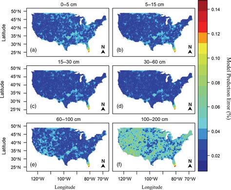 Model Prediction Error Across The Conterminous United States