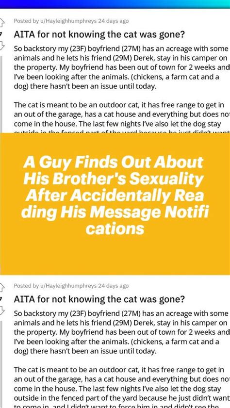 A Guy Finds Out About His Brother S Sexuality After Accidentally Reading His Message