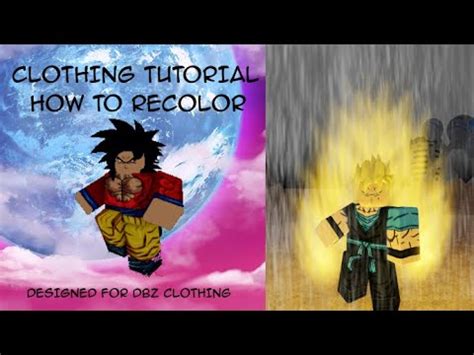 DBZ Custom Clothing Tutorial How To Recolor YouTube