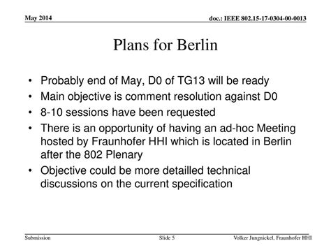 May Project IEEE P Working Group For Wireless Personal Area Networks WPANs Submission