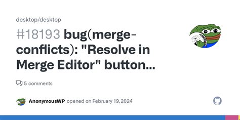 bug merge conflicts resolve in merge editor button doesn t show up