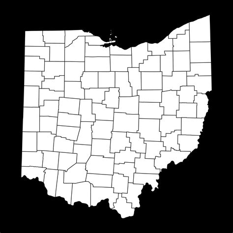 Ohio State Map With Counties Vector Illustration 26834448 Vector Art
