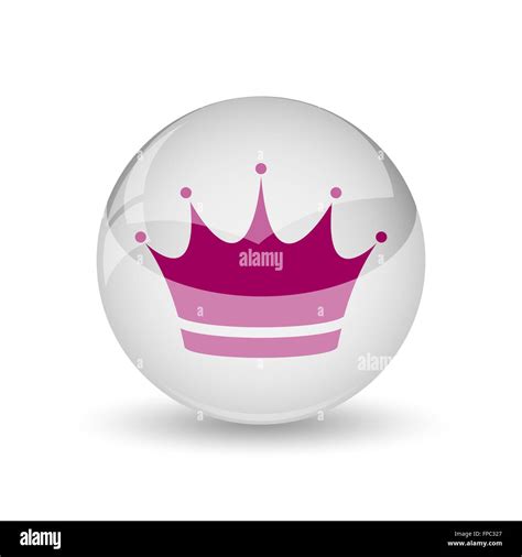 Crown Icon Internet Button On White Background Stock Photo Alamy