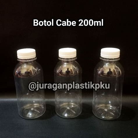 Jual Botol Plastik Cabe 200ml Botol Cuko Pempek Saos Susu Minuman 200