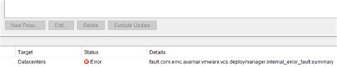 Avamar Proxy Deployment Manager Failed To Create Recommendation And No