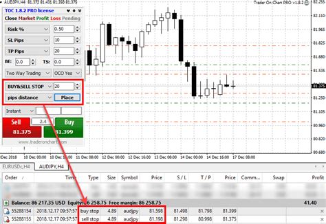 Mt4 Lot Size Calculator And Trade Panel Trader On Chart
