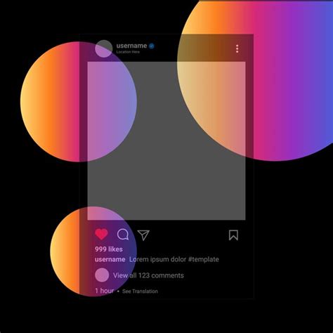 premium vector glassmorphism social media instagram post template