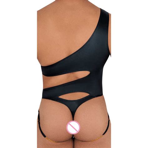 Mens Naughty Jockstrap Leotard Underwear Backless Jumpsuits