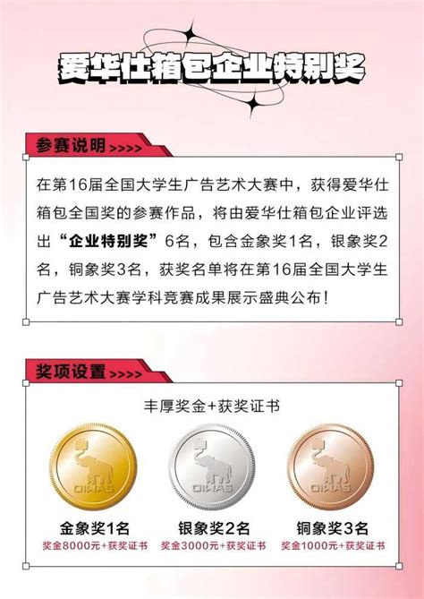 全国大学生广告艺术大赛 企业特别奖 爱华仕箱包