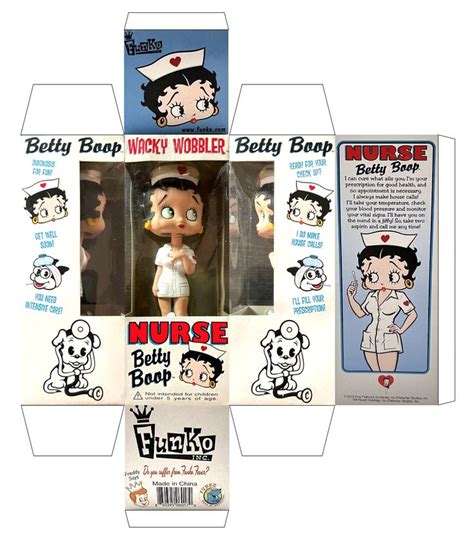 Betty Boop Nurse Wacky Wobbler Box In 2025 Paper Toys Template Paper