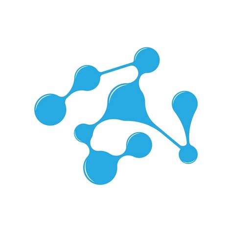 뉴런 로고 Cel Dna 네트워크 벡터 및 입자 기술 간단한 그림 템플릿 디자인 프리미엄 벡터