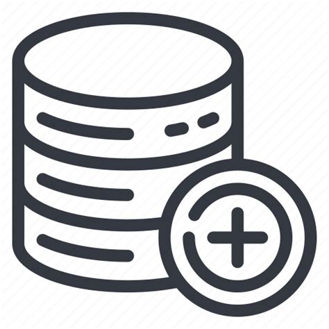 database server storage new add create data icon download on