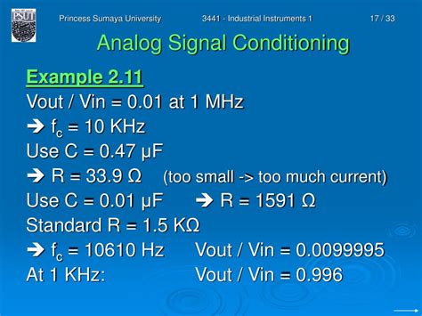 Ppt 3441 Industrial Instruments 1 Chapter 2 Analog Signal Conditioning Powerpoint Presentation