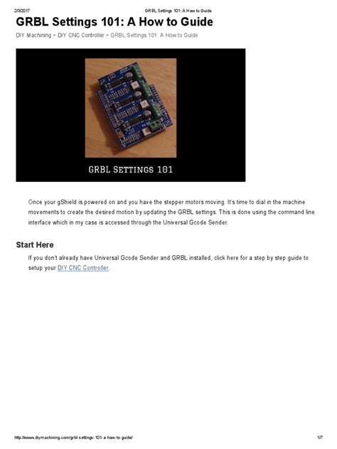 Grbl Settings 101 A How To Guide Numerical Control Software