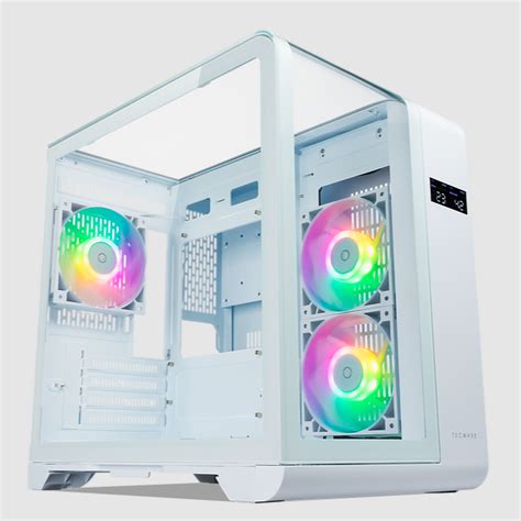 Tecware Arc Marc Curved Tg Pc Case With Cpu And Gpu Temperature