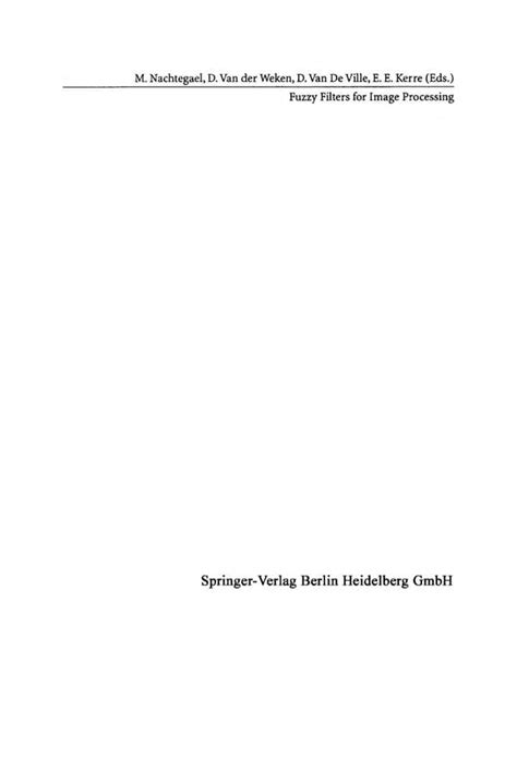 Fuzzy Filters For Image Processing Ebook Alletext