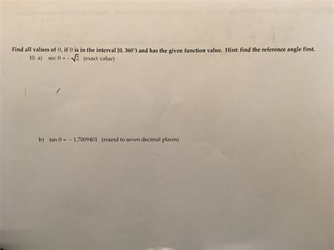 solved find all values of if is in the interval [0 360