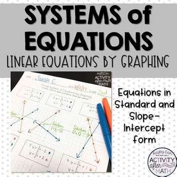 Solving Systems Of Equations By Graphing Practice Worksheet TpT