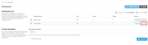 การลบ Databases Bangmod Knowledge Base