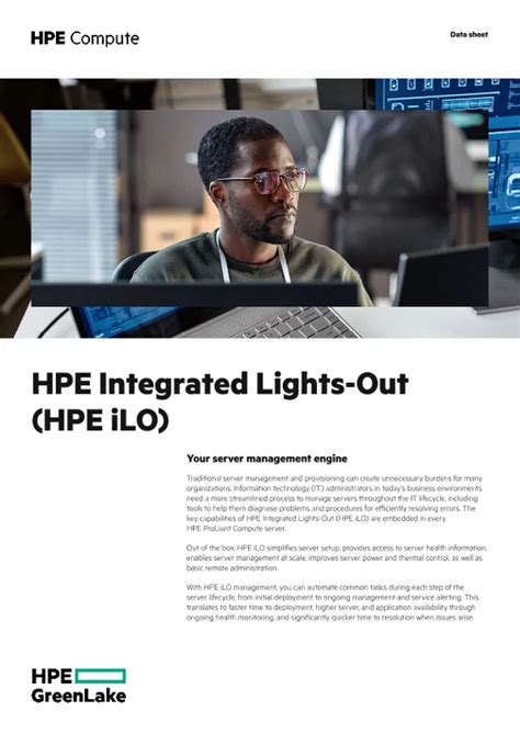 Hpe Ilo Advanced 1 Server License With 3yr Support On Ilo Licensed