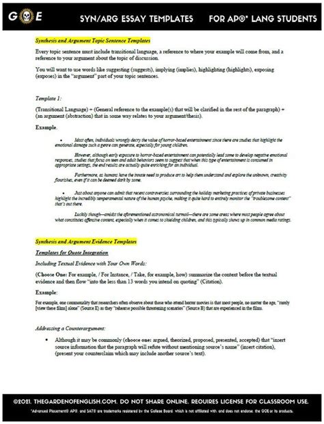 Argument And Synthesis Bundle