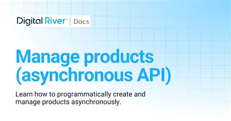 Manage Products Asynchronous Api Commerce Api