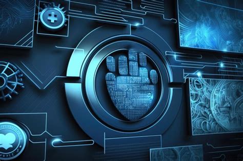Premium Photo Biometric Fingerprint And Data Processing And Circuit Board Created Using