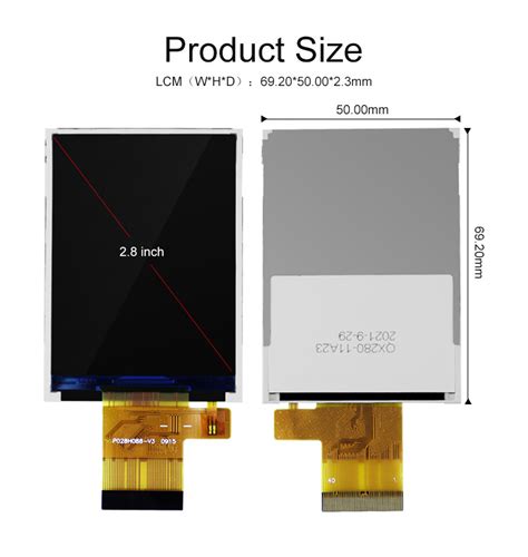 Polcd Colors K Inch TFT Module Mm Normally White SPI Interface Lcd Tft Module