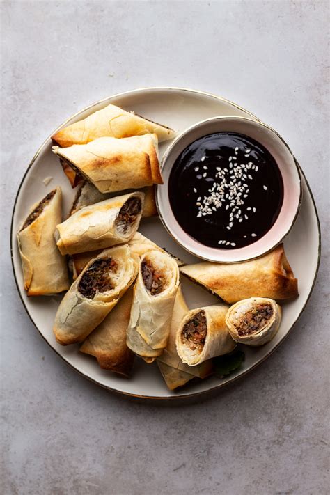 Baked Vegan Spring Rolls Lazy Cat Kitchen