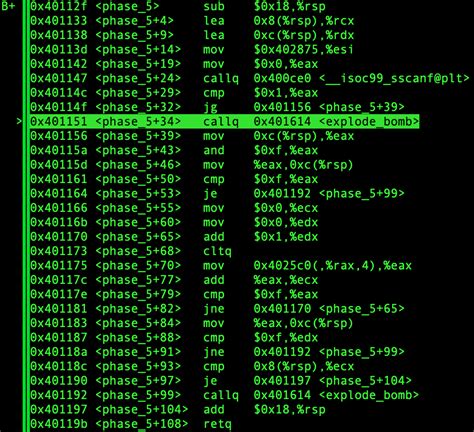 So I Am Trying To Defuse The 5th Phase In The Binary