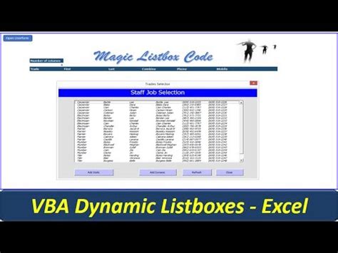 Listbox VBA Code - Awesome Userform Listbox - YouTube