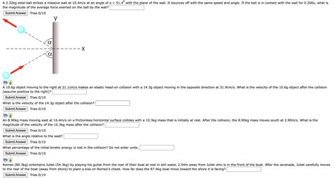 Solved The Magnitude Of The Average Force Exerted On The