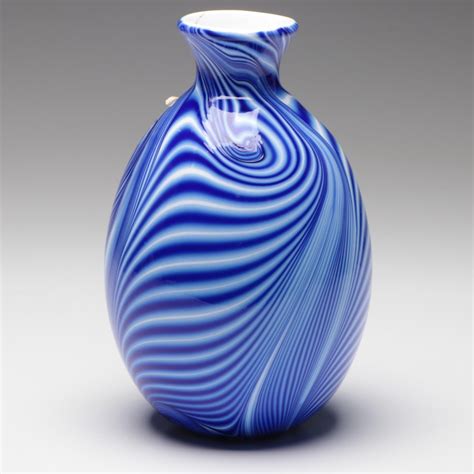 Dave Fetty For Fenton Labyrinth Limited Edition Glass Vase 1975 Ebth