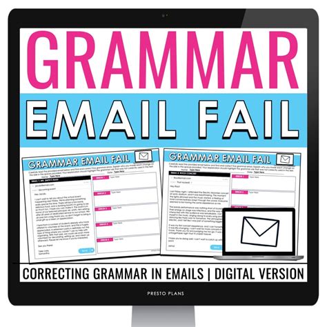 grammar activity correcting grammar errors in emails assignments