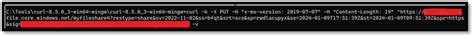 performing simple file storage rest api operations using curl