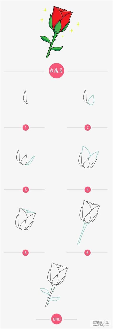 简笔画花朵图片大全步骤 简笔画花朵图片 简单 画趣文库（我爱生活）