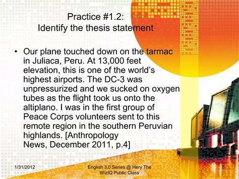 Identify And Write A Thesis Statement Shared Using Visualbee Ppt