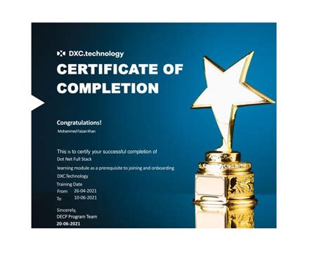 Mohammed Faizan Khan On Linkedin Completed Dot Net Full Stack Training