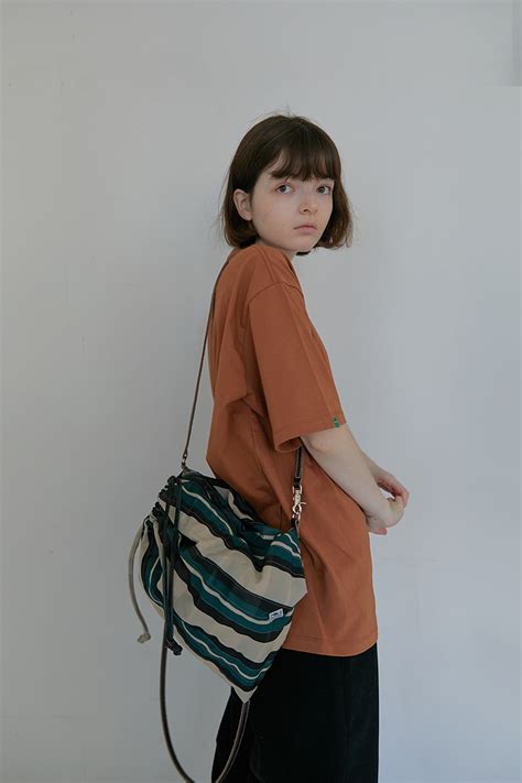 노컨텐츠 23 Leather String Bucket Baggreen 위시버킷