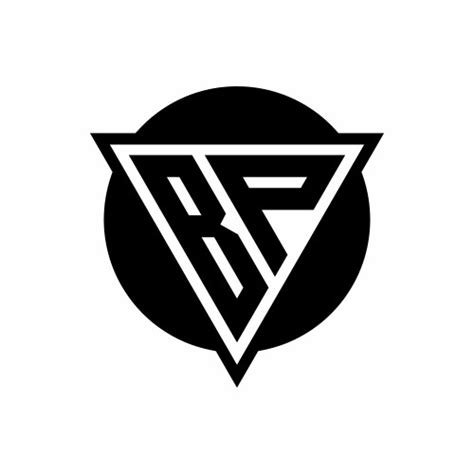 Bp Logo Monogram With Triangle And Hexagon Shape Vector Image